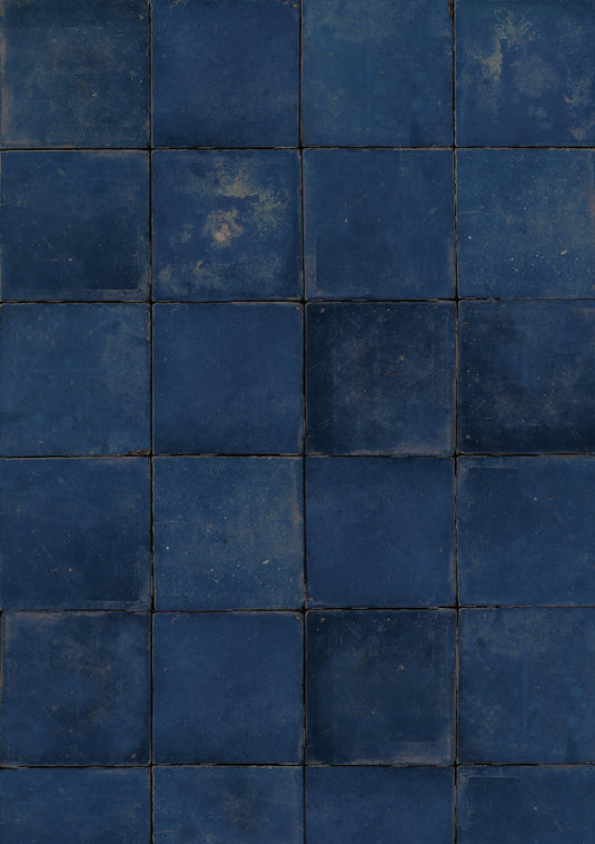 Algarve vintage blue tile-effect photography backdrop – Black Velvet ...